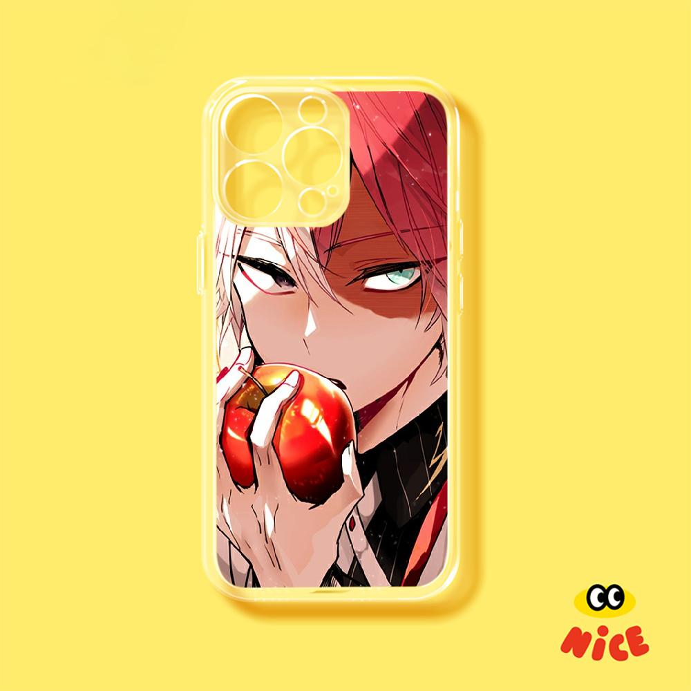 Buy Todoroki Shoto Blood Anime Transparent Phone Case Soft Cover For ...