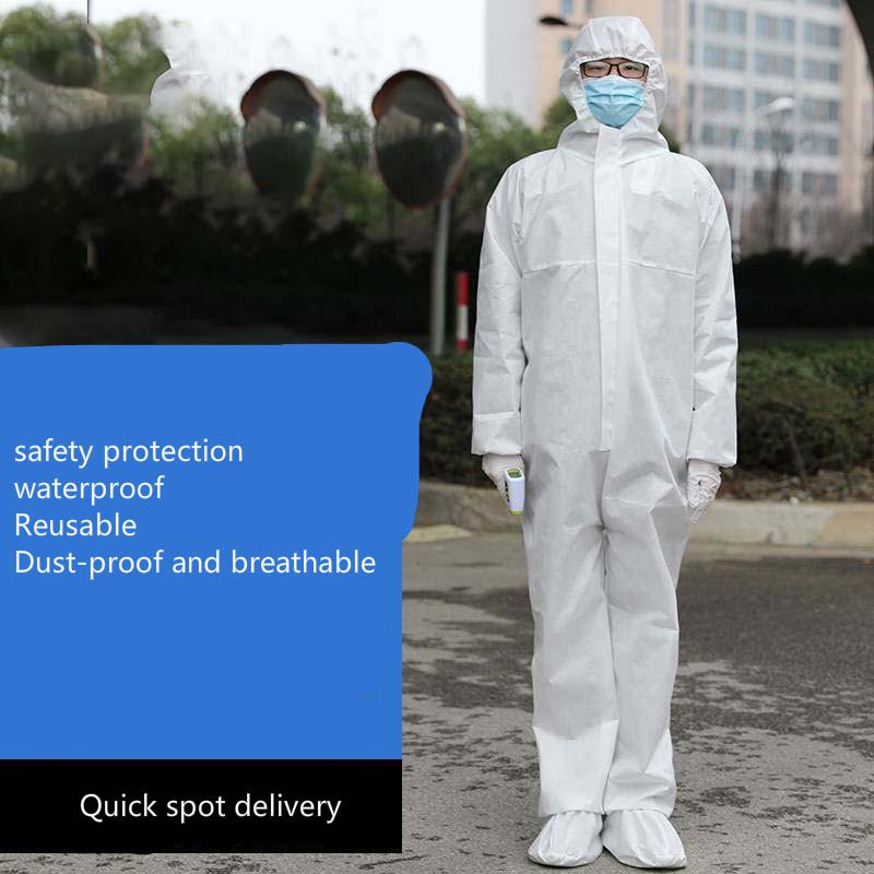 Buy Isolation Chemical Protective Suit Siamese Full Hooded Community ...
