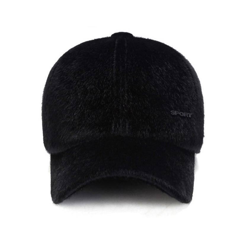 Buy Men Women Winter Baseball Caps Warm Faux Sable Fur Cap with ...