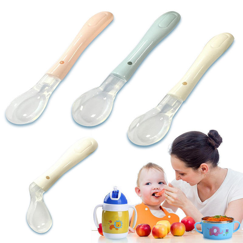 Buy Baby Infants Feeding Safety Utensil Flexible Training Bite Soft Tip ...