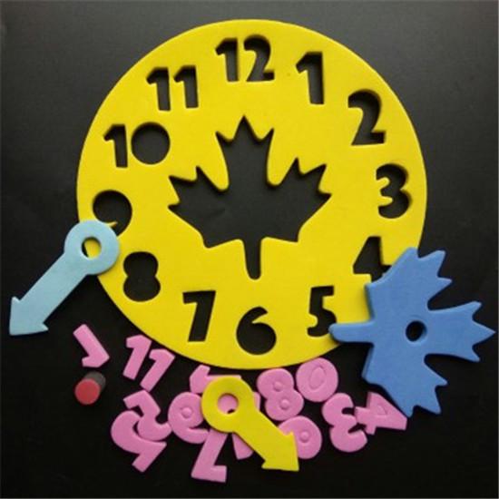 Buy 1PCS Kids DIY Eva Clock Learning Education Toys Fun Jigsaw Puzzle ...