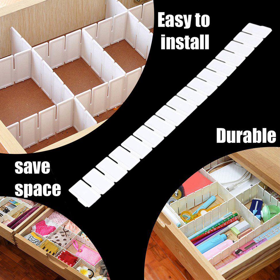 Buy 6Pcs DIY Grid Drawer Divider Household Necessities Storage ...
