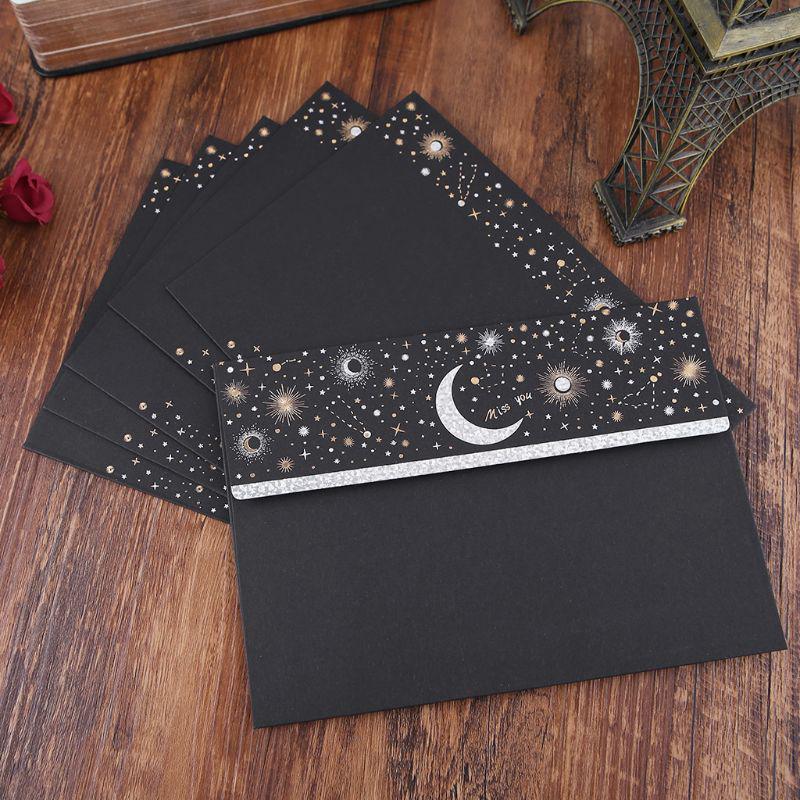 Buy 6pcs/pack Starry Sky Writing Letter Envelope Romantic Creative ...