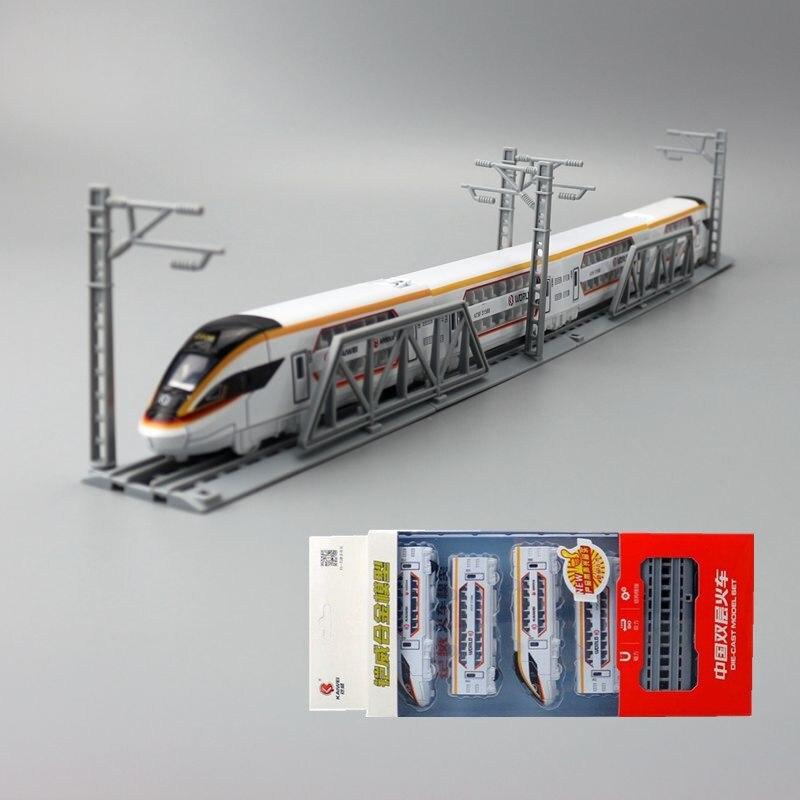 Buy 1:87 alloy double-layer high-speed rail train model,light rail ...