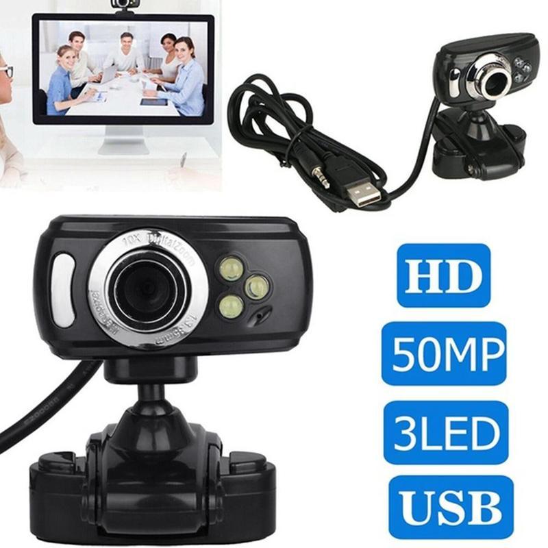 Buy HD Webcam With Mic Night Vision Megapixel Web Cam With Clip Holder ...