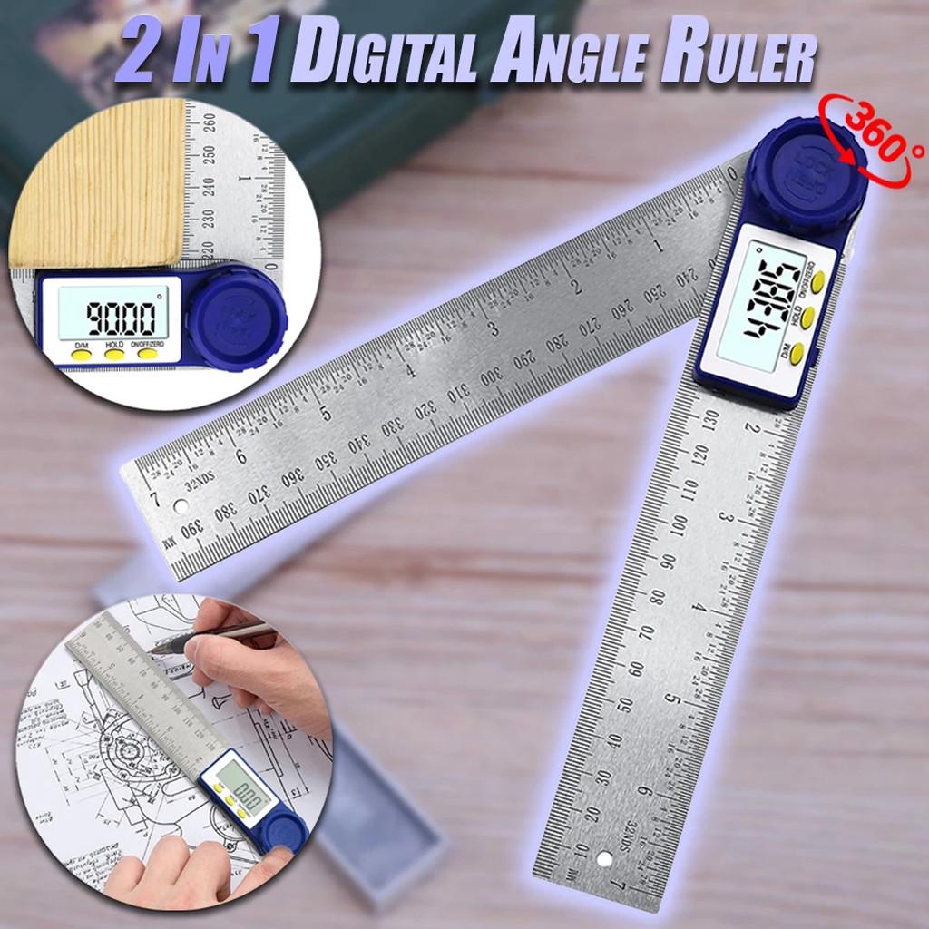 Buy LOT 2 In 1 Digital Angle Ruler Electronic Angle Finder 200mm ...