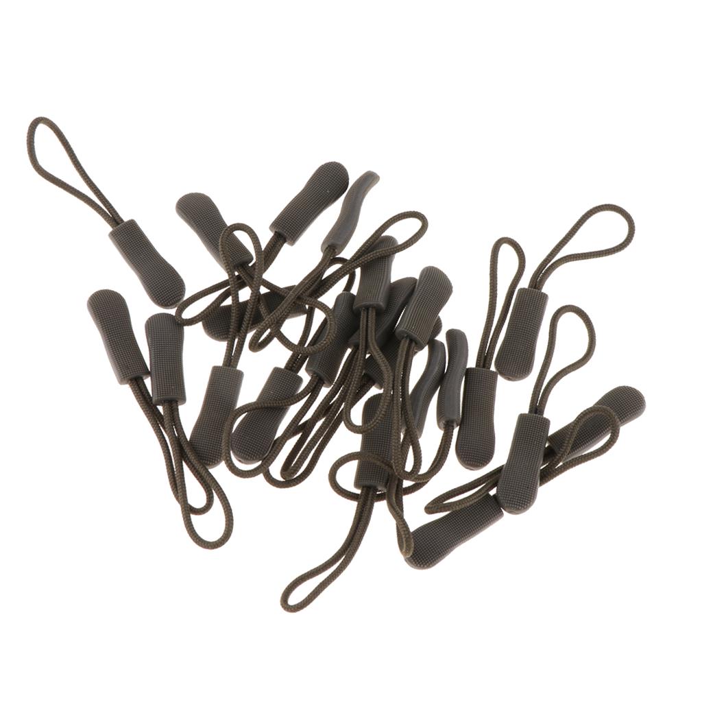 Buy 20 Pieces Zipper Puller with Webbing Cord for Sportswear Backpack ...