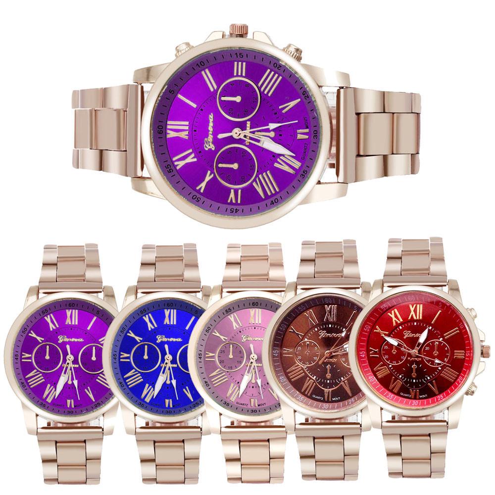 Buy Roman Number Stainless Steel Quartz Sports Dial Wrist Watch at ...
