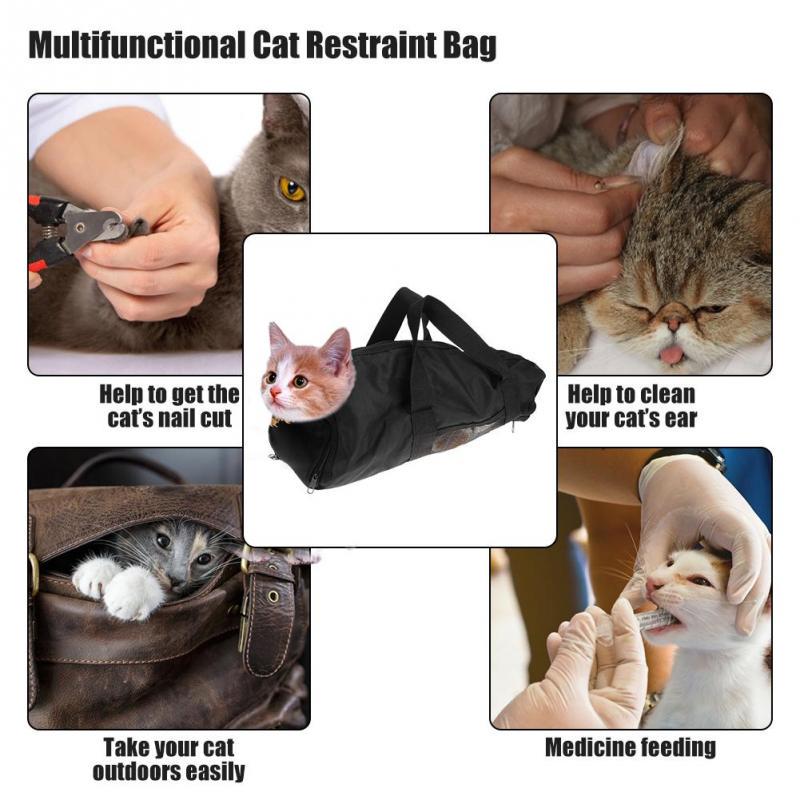 Buy Portable Cat Bag Multifunctional Cat Restraint Travel Bag for ...