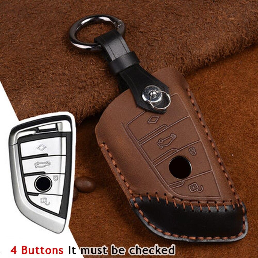 Buy Leather Car Key Case For BMW X5 X3 X4 X6 X1 525i 528i 535i 750i 745 ...