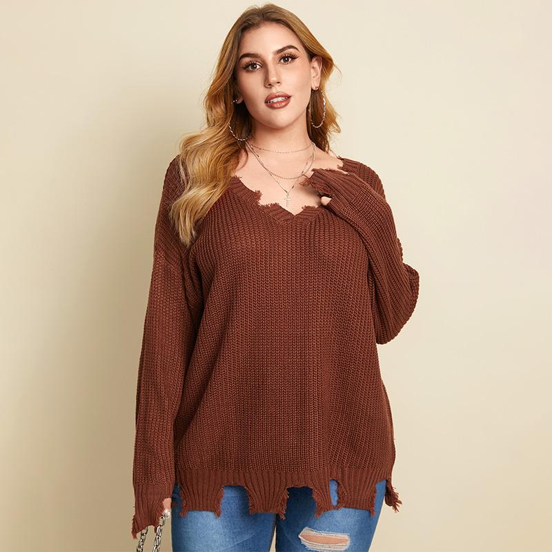 Buy Spring Women's Fashion Irregular Hem Sexy Tops Cut Out V-neck Long ...