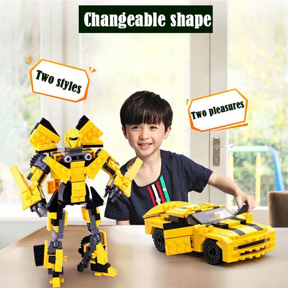 Buy 2 In 1 Nanoblocks Robot Building Block for Kids Car Vehicle Sport ...
