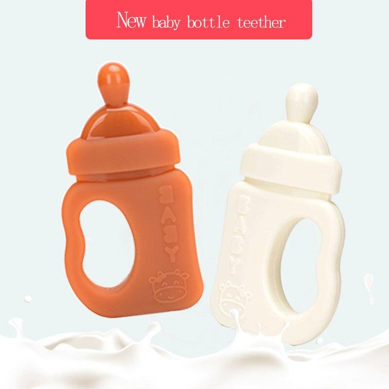 Buy Baby Teether Bottle Pacifier Silicone Teether Bite Molar Teeth ...