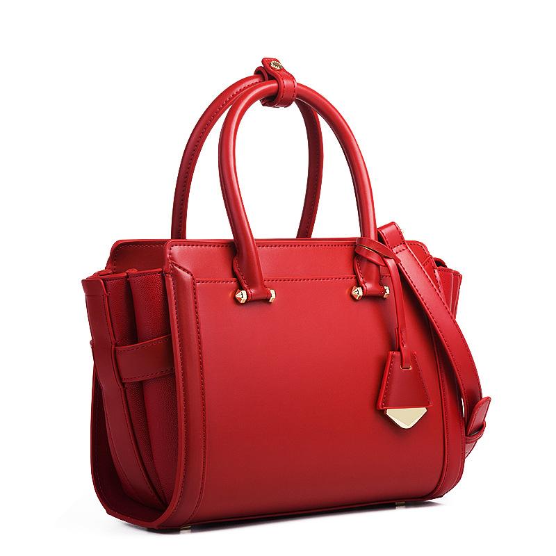 Women's Fashion Handbag Red Shoulder Bag Large Capacity Tote Bag Pu ...