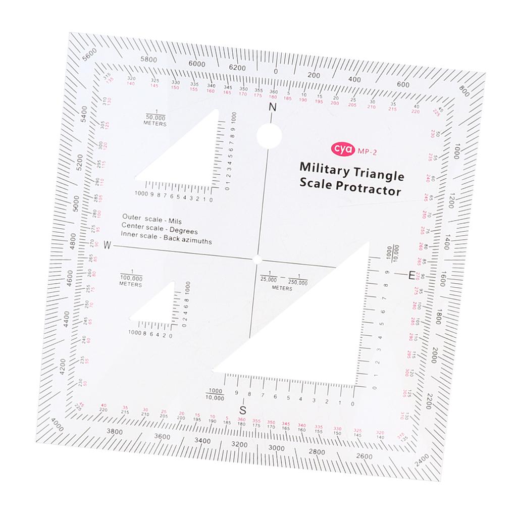 Buy Military Triangle Scale Protractor Topographic Map Graphic Training ...