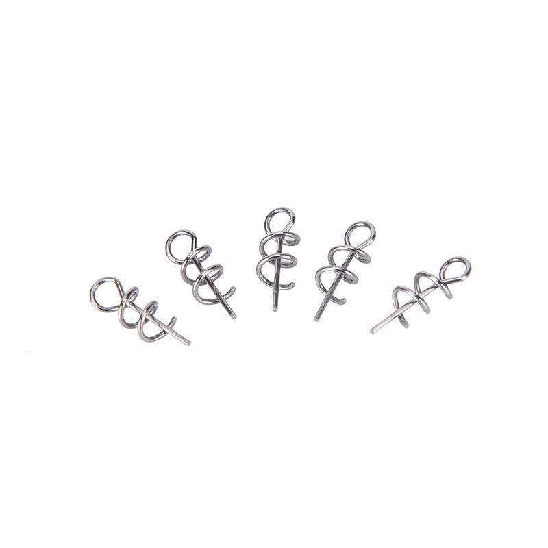 100X Soft Lure Baits Hook Pin Spring Fixed Lock Fishing Screw Needle ...