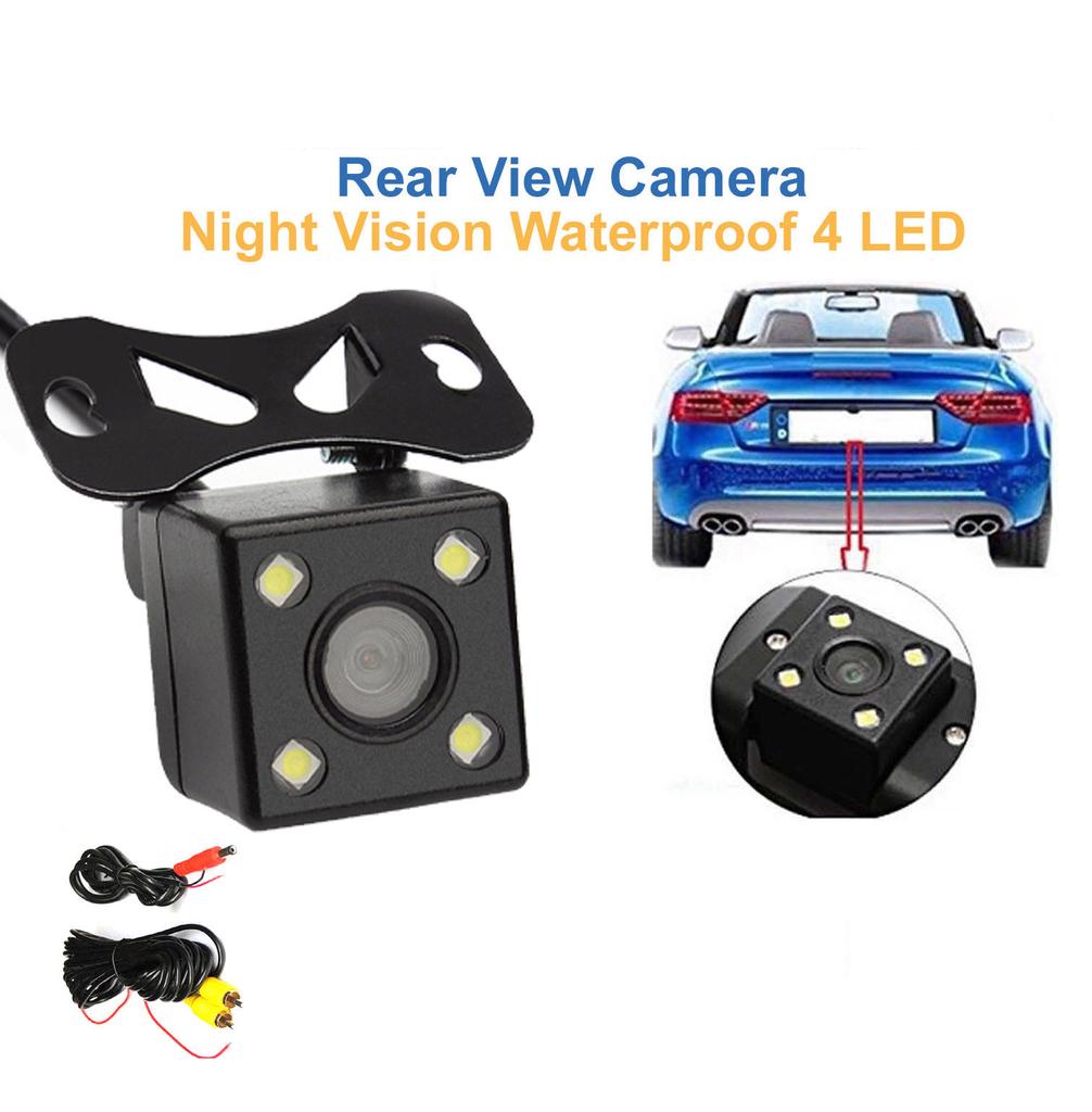 Buy Waterproof 4 LED Night Vision Car CCD Rear View Camera For Auto ...