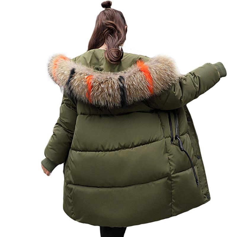 Buy Women Winter Down Cotton Padded Parkas Jacket Coat Long Hooded ...
