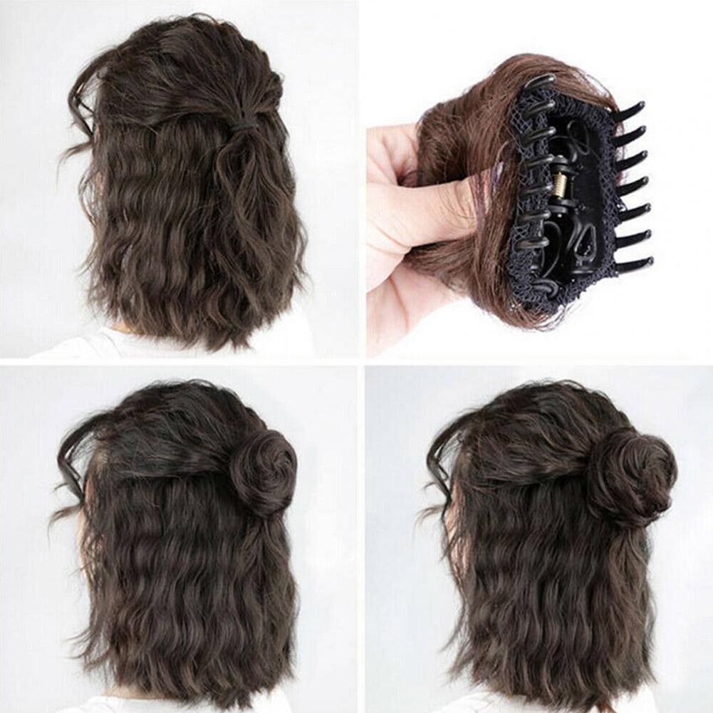 Buy Half Fancy Bun Clip-on Wig Hairpin Ball Head Grasping hair Bag ...
