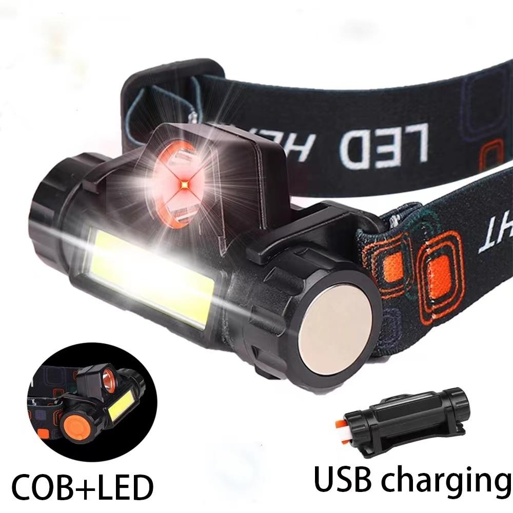 Buy COB+LED Headtorch Rechargeable Headlight Super Bright Mini Head ...
