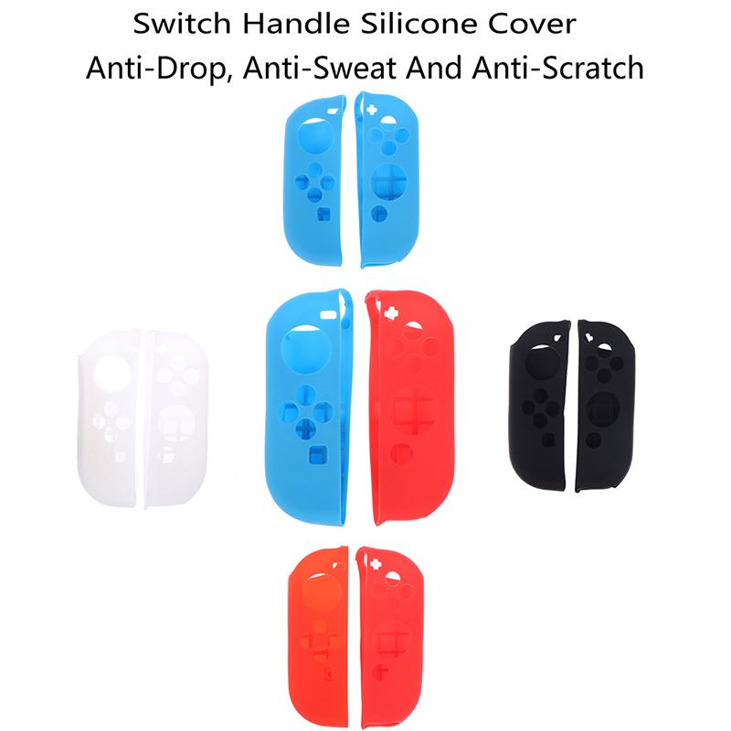 1Pair Silicone Cover Rubber Joycon Controller Gel Cover Grip For Switch ...