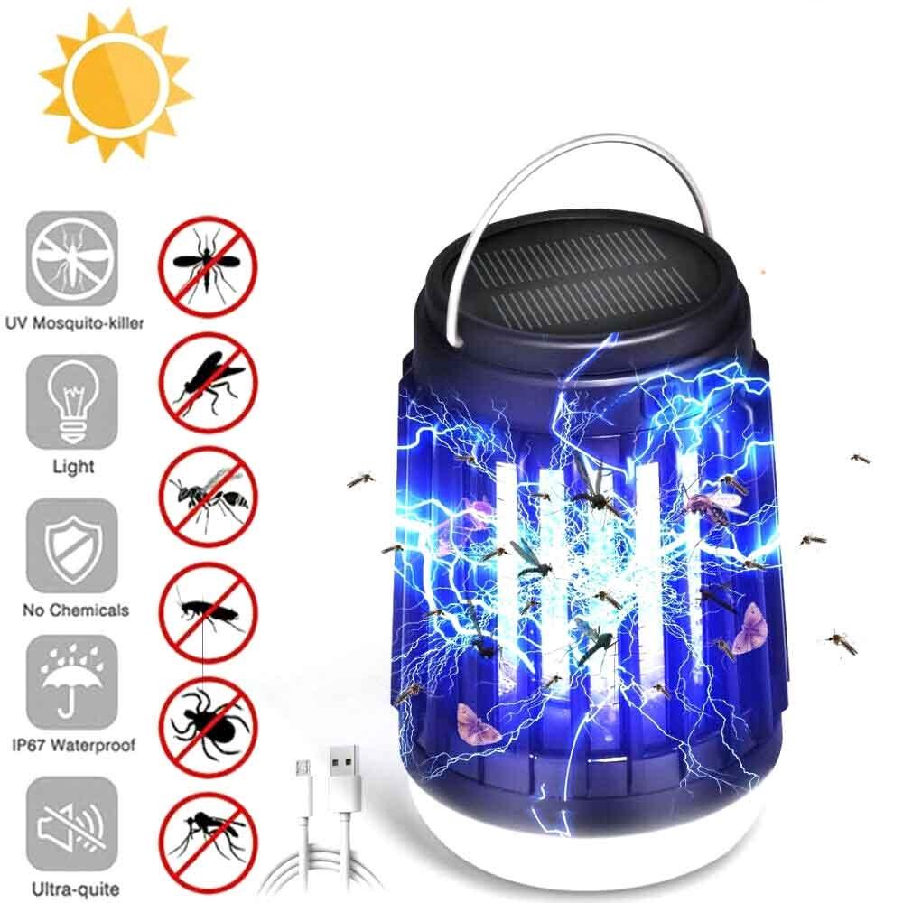 Satın alın LED UV Solar Electric Insect Trap Insect Killer USB Anti ...