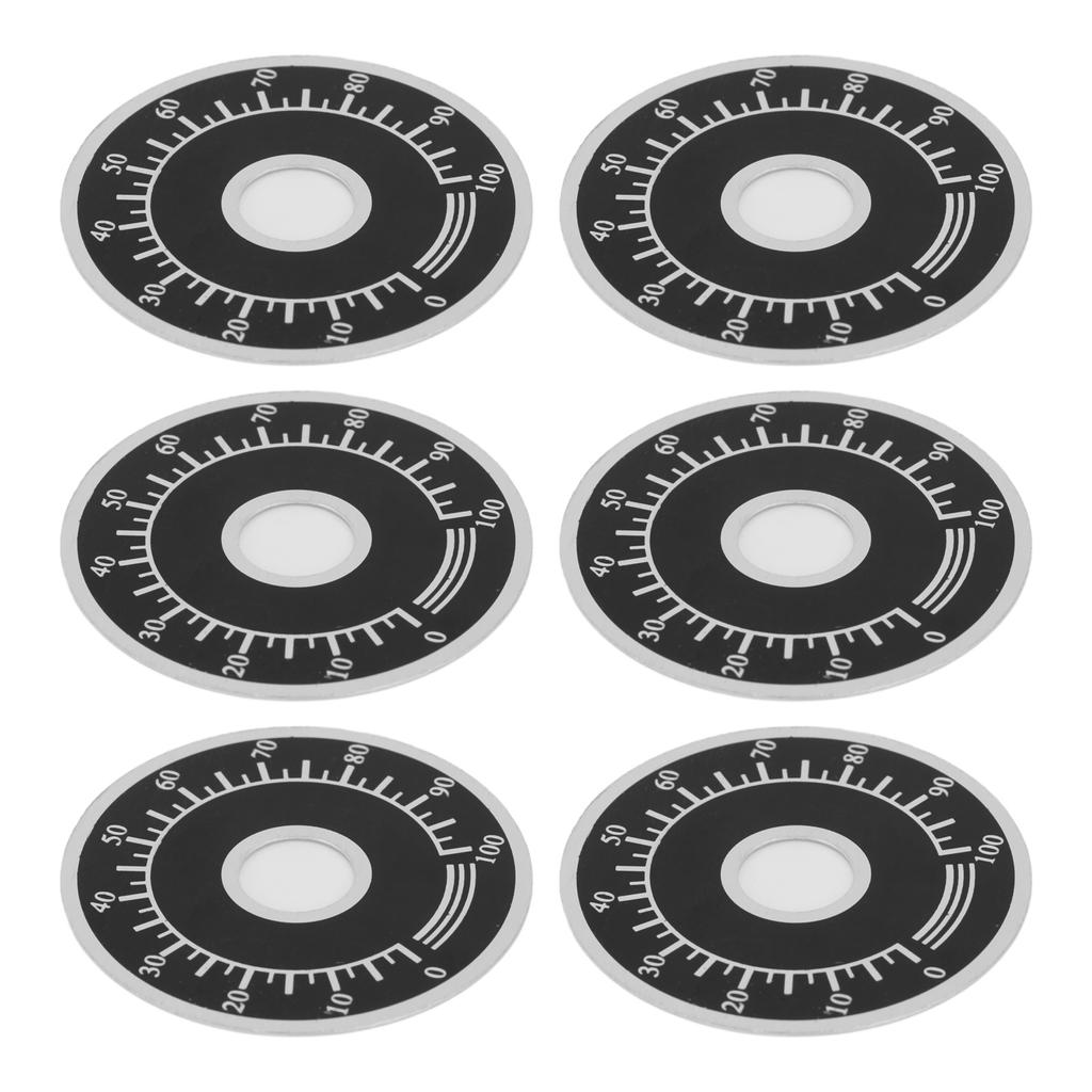 Buy 200Pcs Dial Plate Aluminum Alloy Round Scale Plates Sheet 0‑100 BEM ...