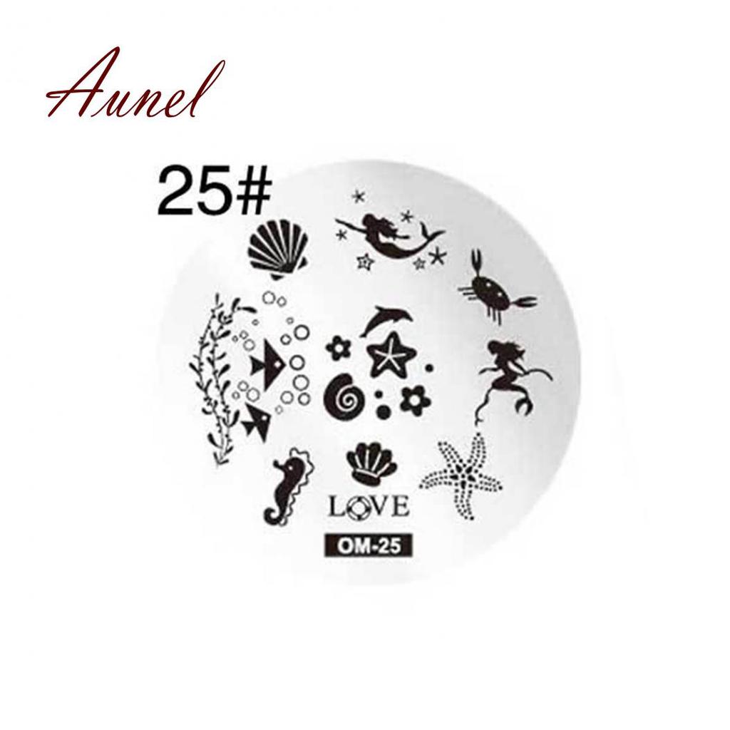 Buy Circular Floral Nail Stamping Plate Diy Polish Nail Tool at ...