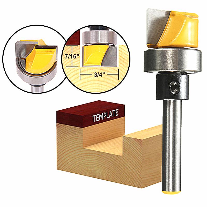 1/4Inch Shank Hinge Mortise Template Router Bit Woodworking Cutters ...