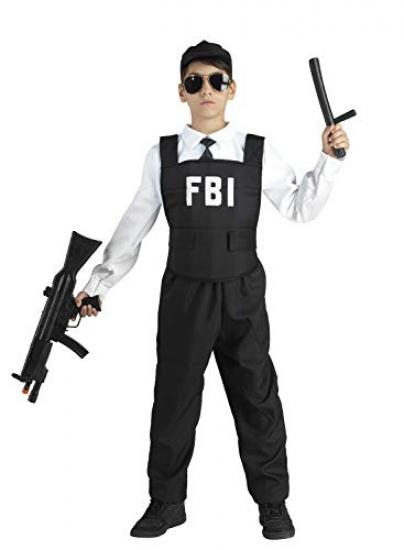 Buy Clown Republic- Fbi Agent Costume, Boy, C012, White, 14 at ...