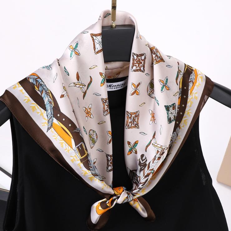 Buy Tailored 70*70CM Small Square Scarf, Retro Three-Dimensional Letter ...