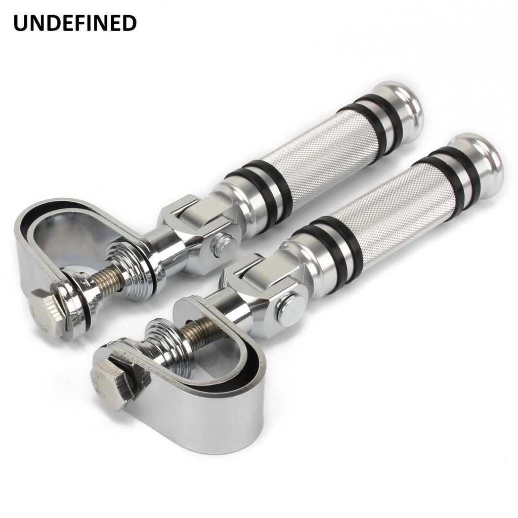 Buy 1-1 1/4" Chrome Motorcycle Highway Foot Pegs Engine Guard Crash ...