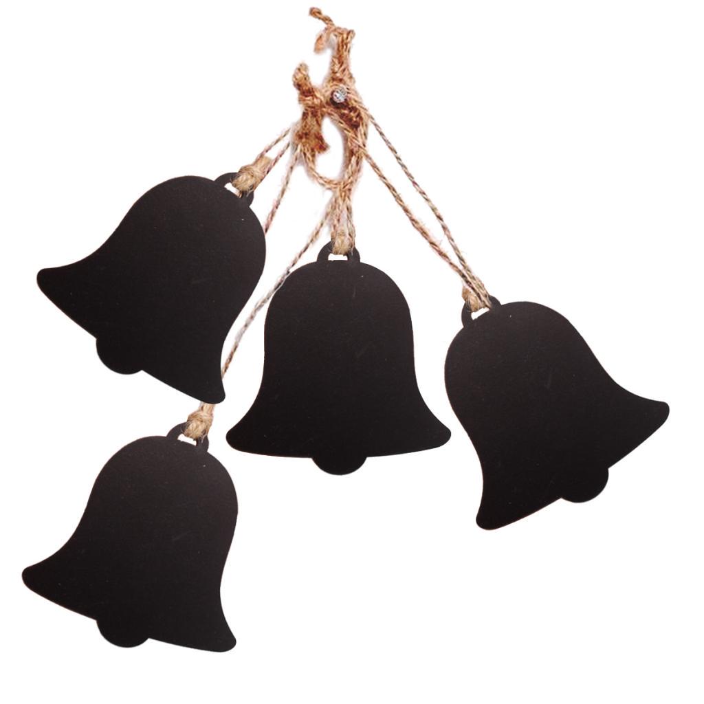Buy 10Pcs Mini Bell Shaped Wooden Blackboard Chalkboard Slate Tags at ...