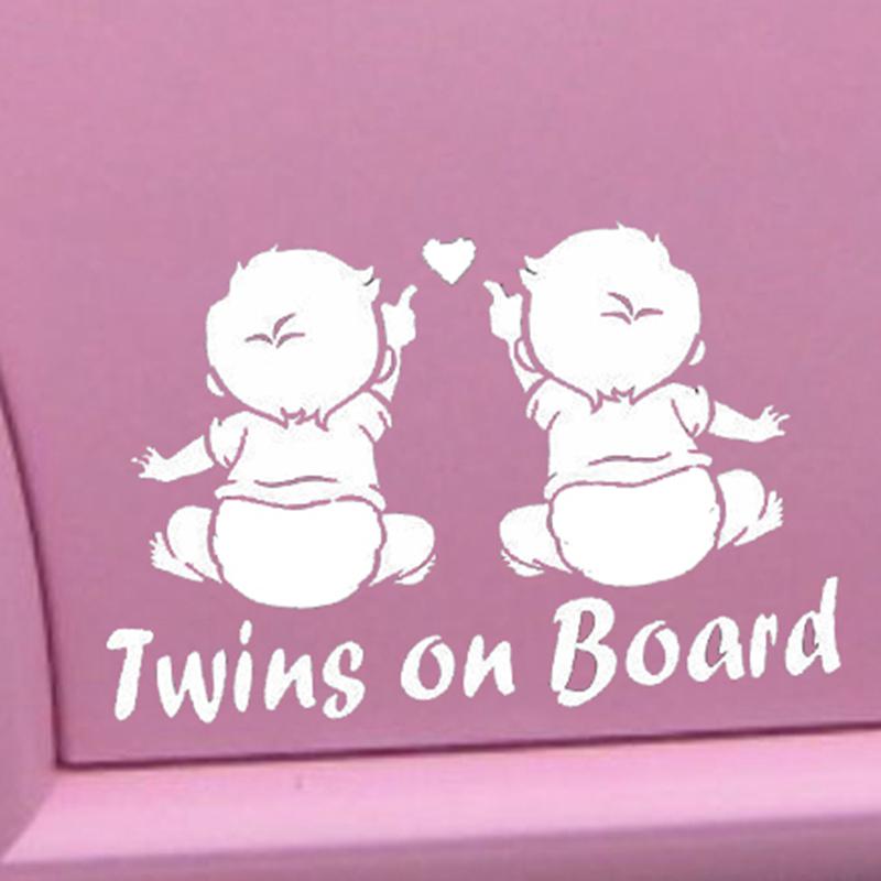 29cm*19cm Twins On Board Super Lovable Waterproofing Vinyl Sticker ...