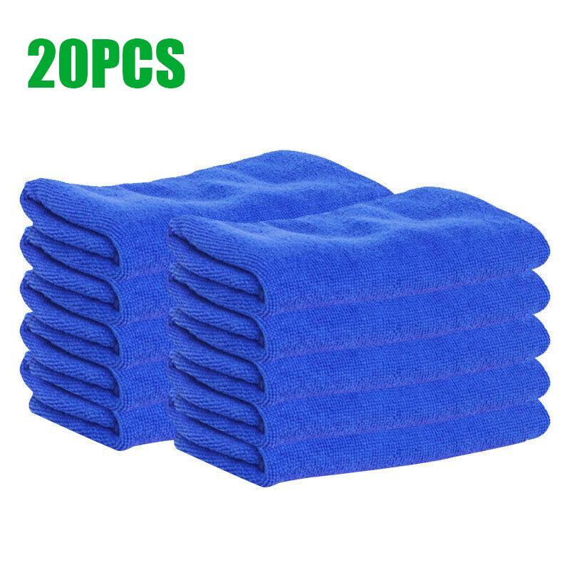 Buy Blue Car Polishing Wash Towel Microfiber 25*25cm Cloth Waxing Rag ...