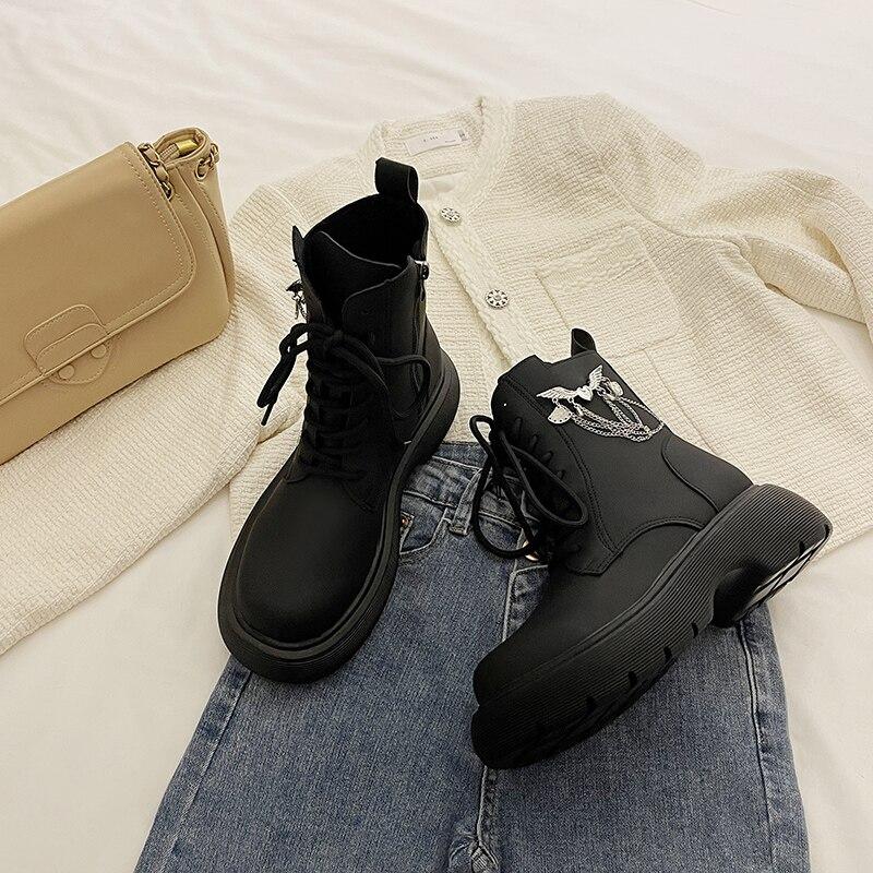 Satın alın 2021 autumn and winter women's boots fashion retro thick ...