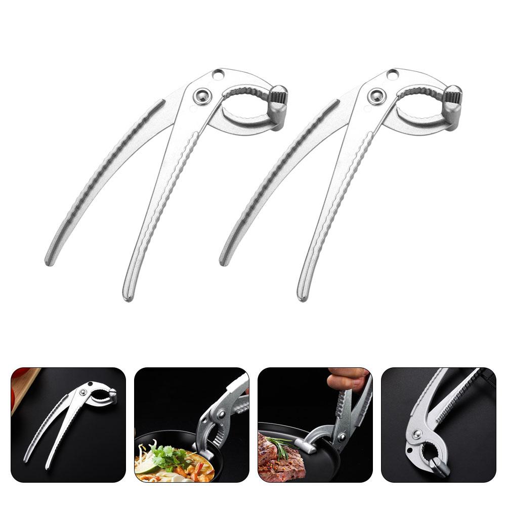 Buy 2Pcs Stainless Steel Dish Clip Anti-scald Plate Clamp Useful Baking ...