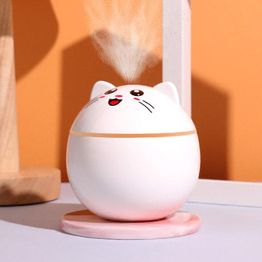 Buy 300ml Lucky Cat USB Cute Humidifier Ultrasonic Aromatherapy White ...