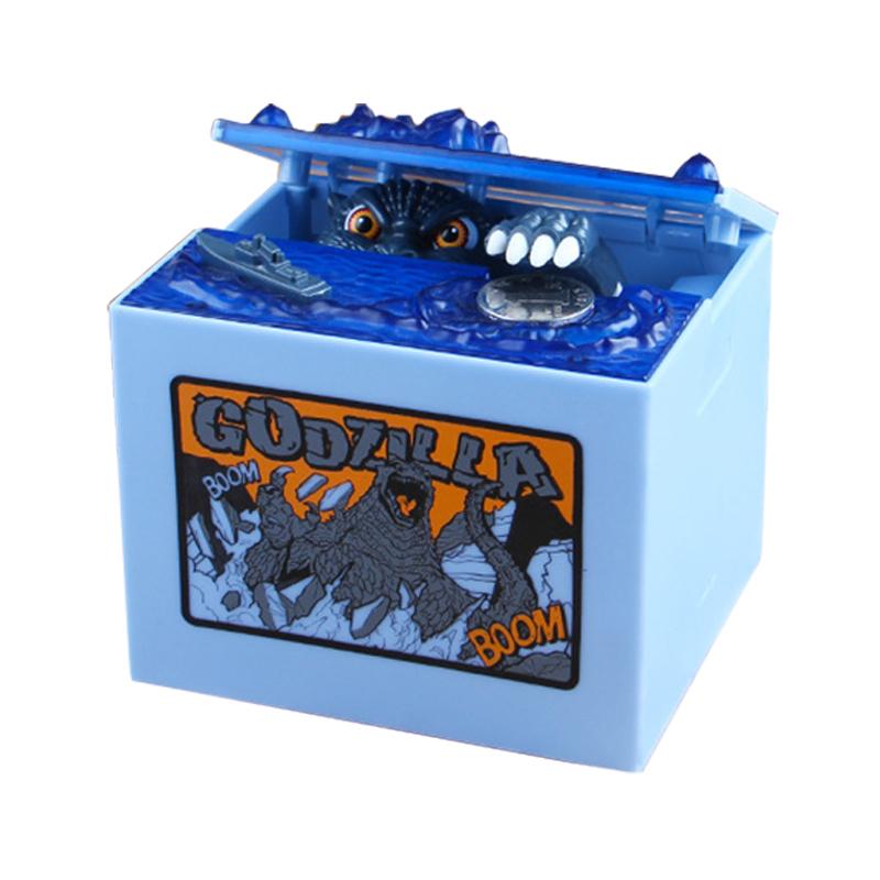 Electronic Automatic Stealing Coin Godzilla Box Novelty Coin Bank Money ...