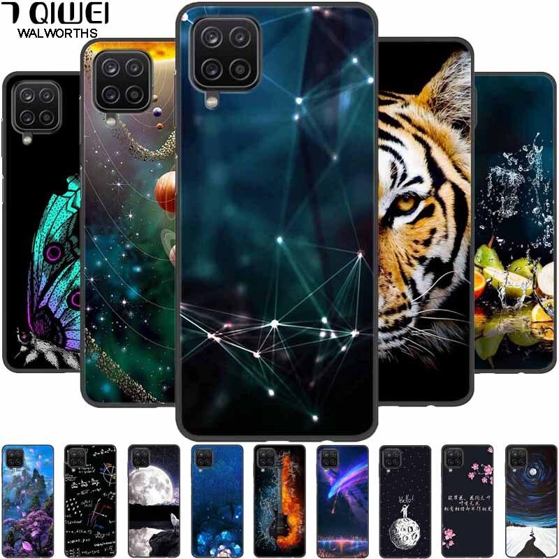 For Samsung M12 Case 6.5'' Soft Silicone Black Bumper Phone Cases for ...