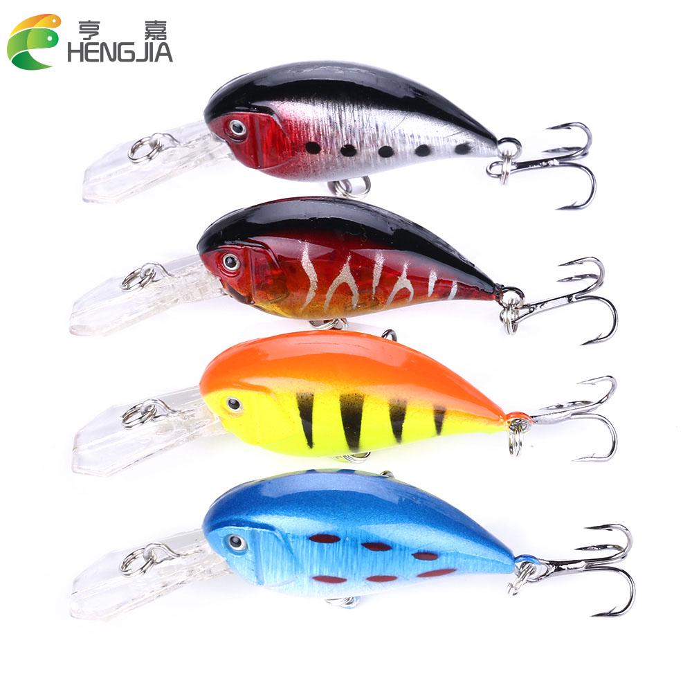Buy Hengjia Fishing Bait 1pc Crankbait Wobbler Hard Fishing Tackle Swimbait Bass Fishing Lures ...