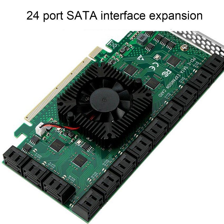 Buy Amber Star 24-port SATA Expansion Card Portable Durable 24-port ...