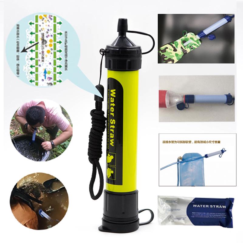Military 99.99% Water Filter Purification Emergency Gear Straw Hiking ...