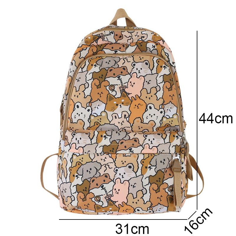 Buy New Female Cartoon Print Book Bag Fashion Women Cute Leisure School ...