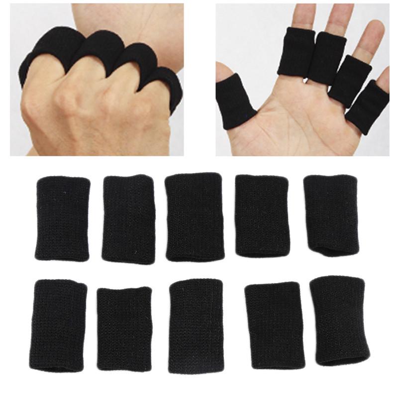 Buy 10 Elasticated Finger Protector Sleeve Support Sports Aid Arthritis ...