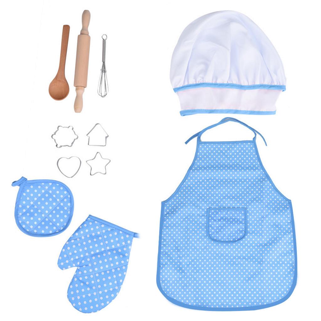 Buy 11pcs Kids Cooking And Baking Set Kitchen Costume Role Play Kits ...