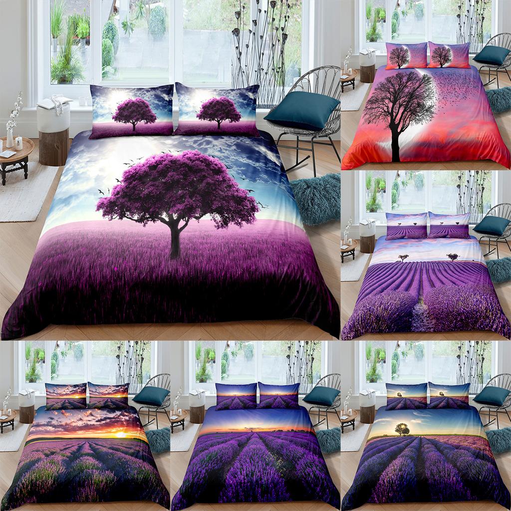 Buy 3D Digital Printing Purple Pattern Bedding Set at affordable prices ...