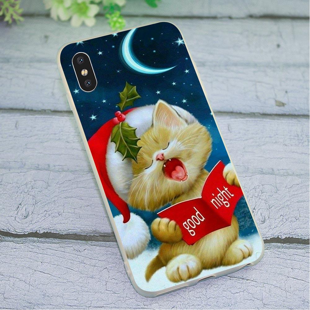 Buy Snowman Christmas Santa Phone Cover for iPhone 7 Plus Case XR Xs ...