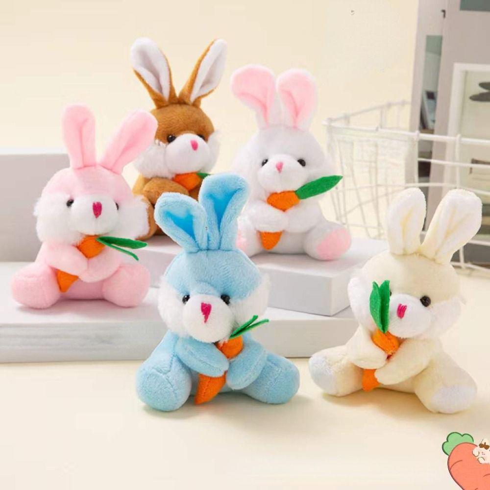 Cheap Plush Toys Car Keys Ring Cute Plush Doll Keychain Bunny Key ...
