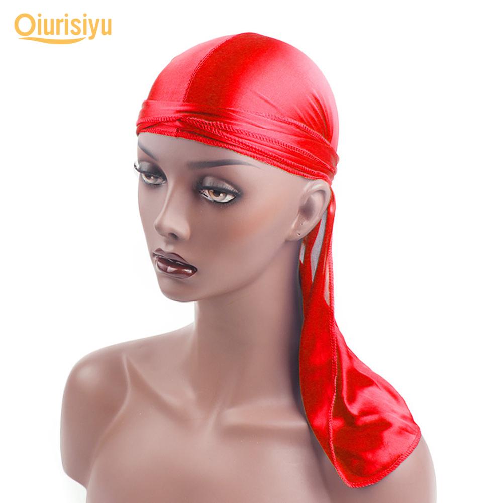 Unisex Imitated Silk Long Tail Bandana Turban Pirate Cap uygun fiyatlı ...
